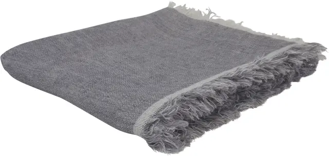 Nora pledd 100 % lin grå - Norsk Dun