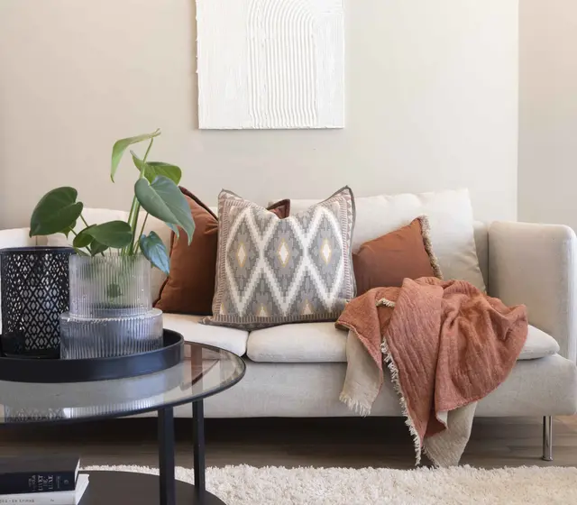 Rebell Leone putetrekk 50x50 Beige - Norsk Dun